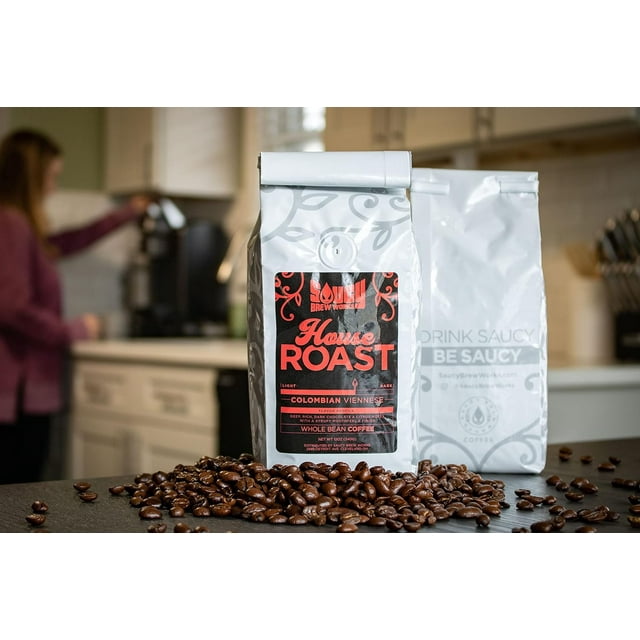 House Roast - Whole Bean 100% Arabica Coffee – Medium Roast – Dark ...