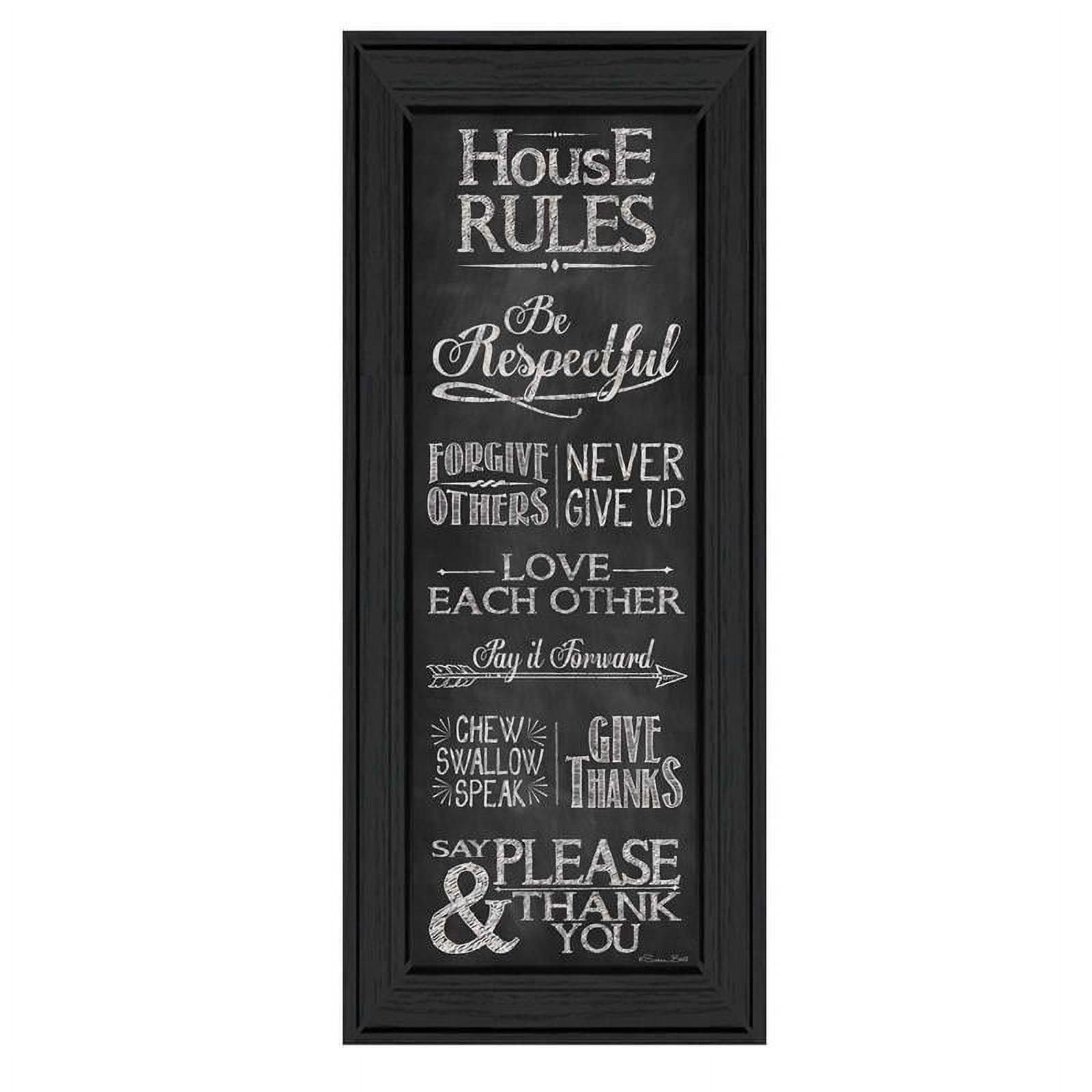 House Rules By Susan Ball Printed Framed Wall Art Wood Multi-Color ...