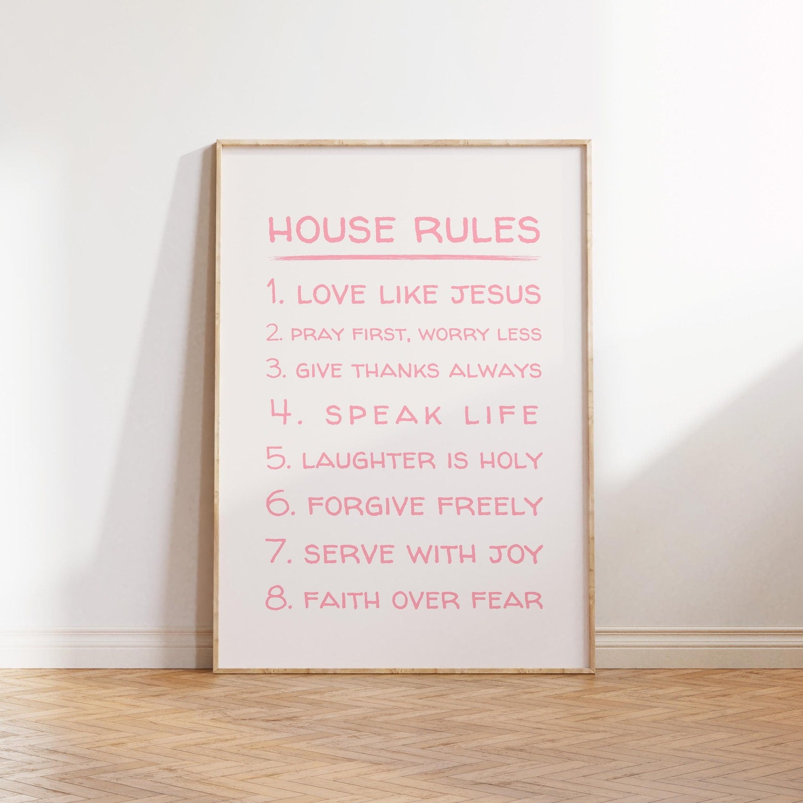 House Rules Christian Wall Art: Bible Verse Poster, 32x48 UNFRAMED ...