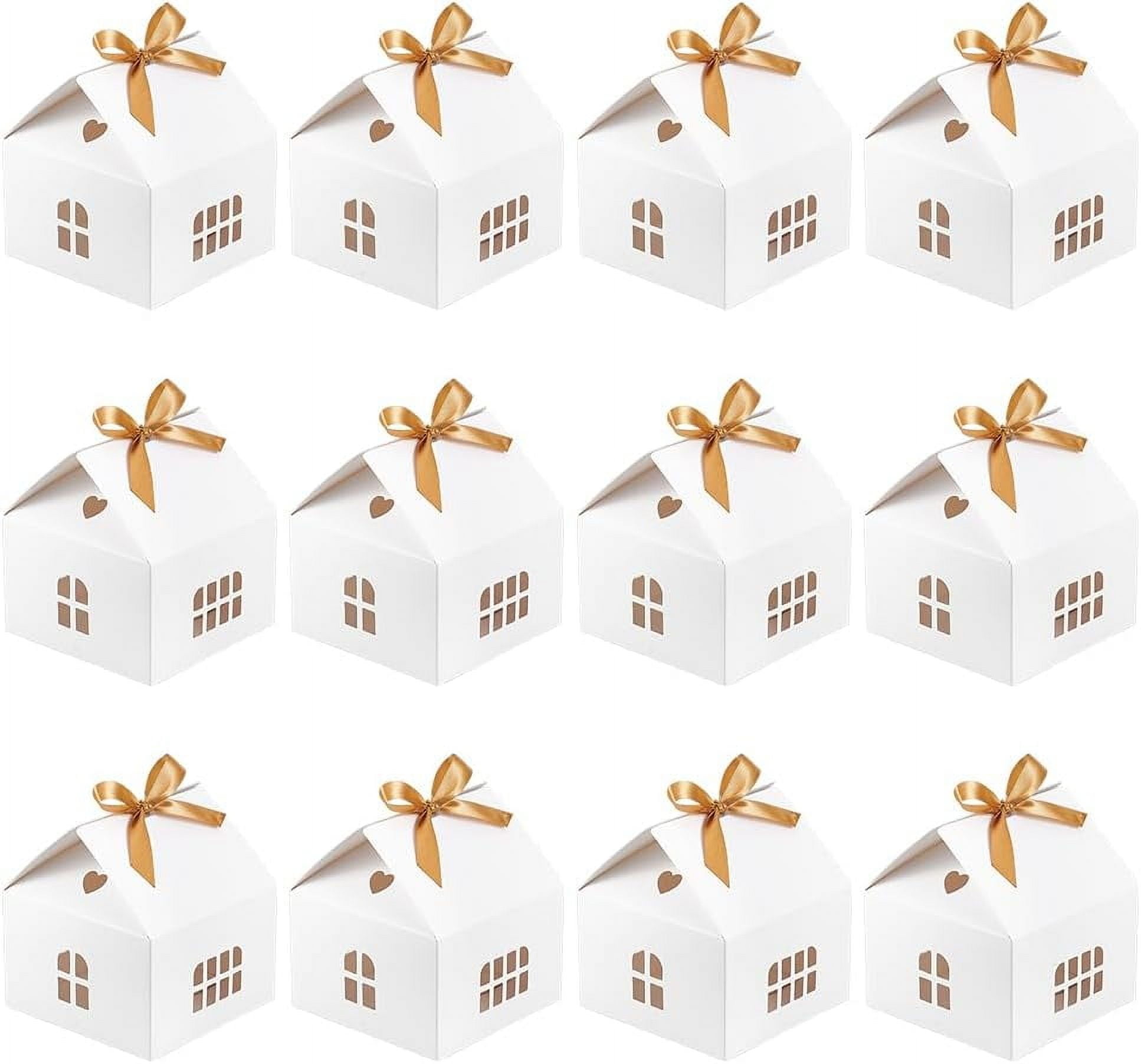 House Shape Cardboard Candy Storage Box Hollow Window Gifth Cas with ...