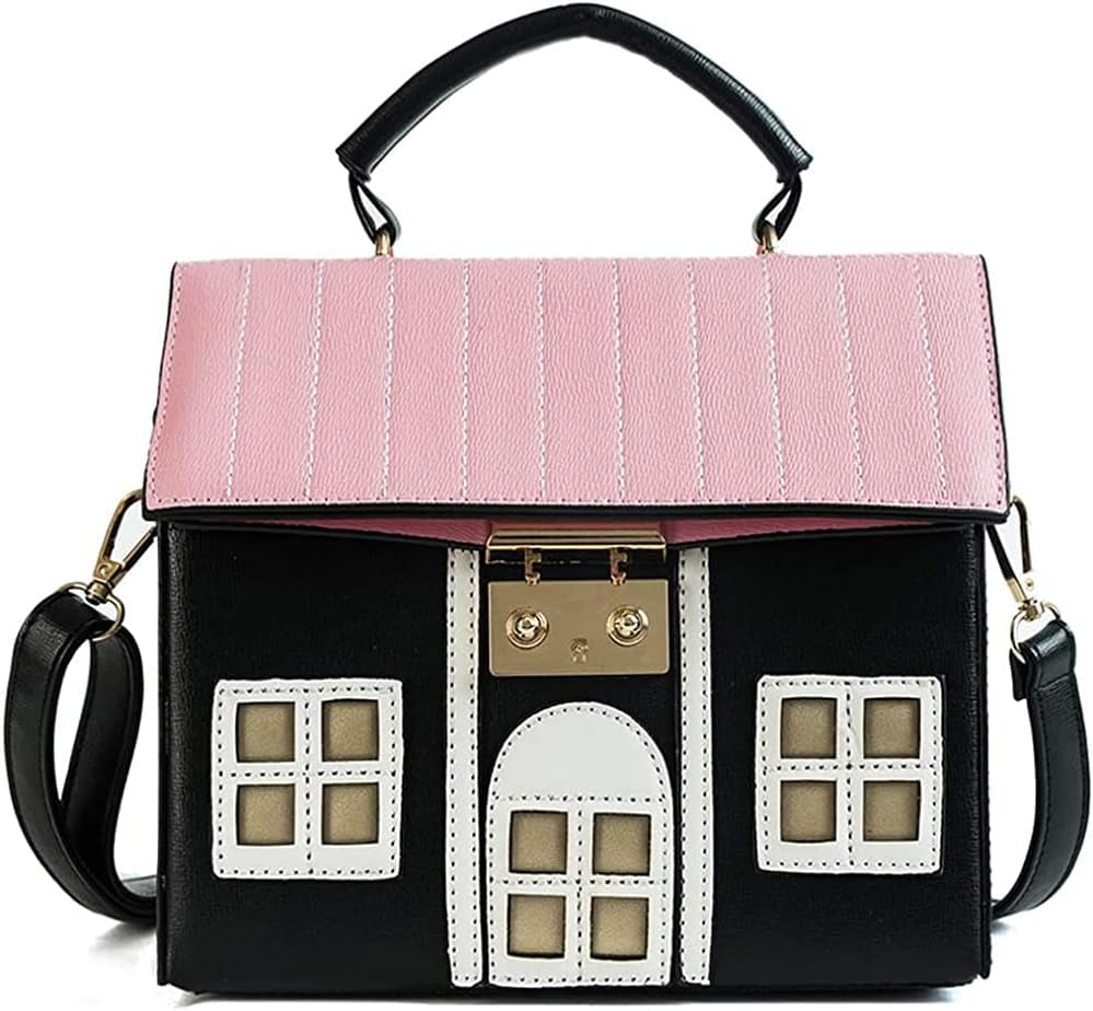 House Shaped Unique Novelty Purse for Women Mini Funny Weird Shoulder ...
