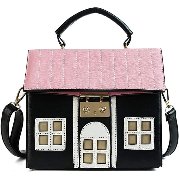 House Shaped Unique Novelty Purse for Women Mini Funny Weird Shoulder ...