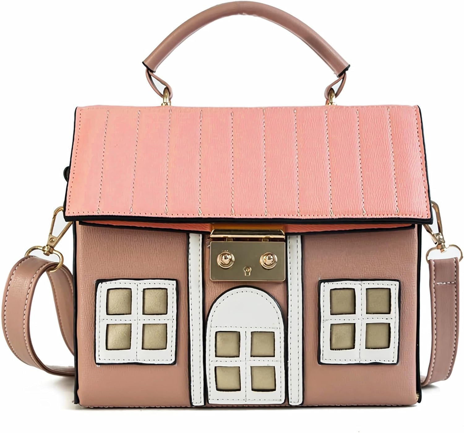 House Shaped Unique Novelty Purse for Women Mini Funny Weird Shoulder ...