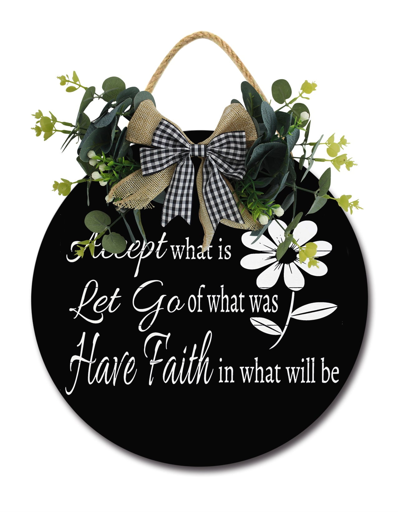 Have Faith Sign for Front Door Hanging Seasons Sign Outdoor Rustic ...
