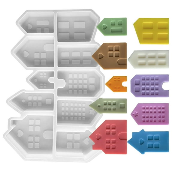 House Silicone Molds 10 Cavities Cabin Silicones Mould for Epoxy Resin ...