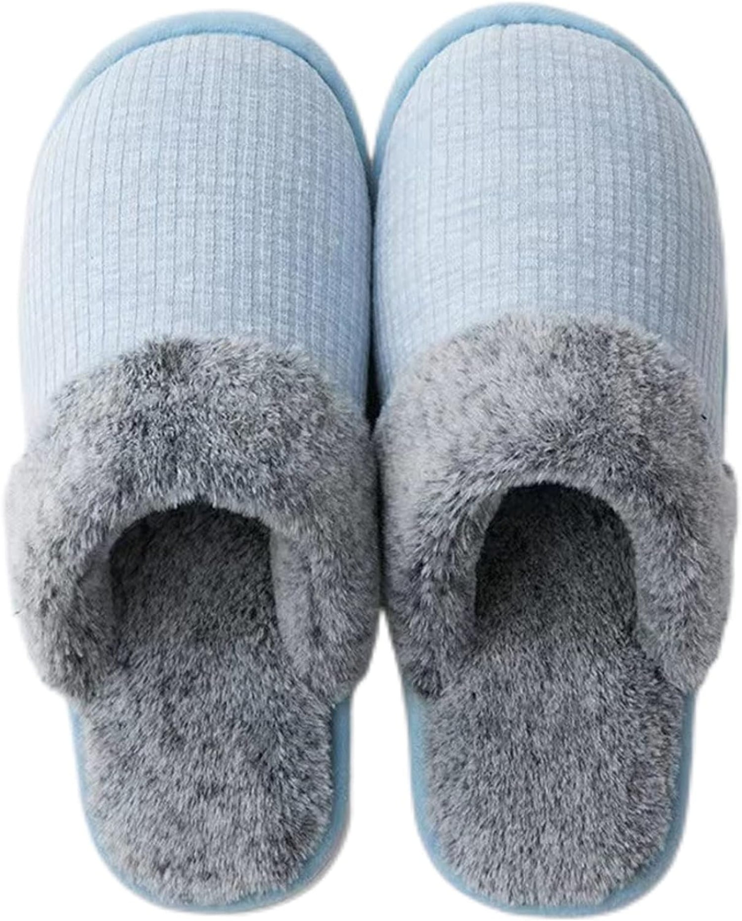 House Slippers Men's and Women's Winter Warm Plush Slippers Comfortable ...