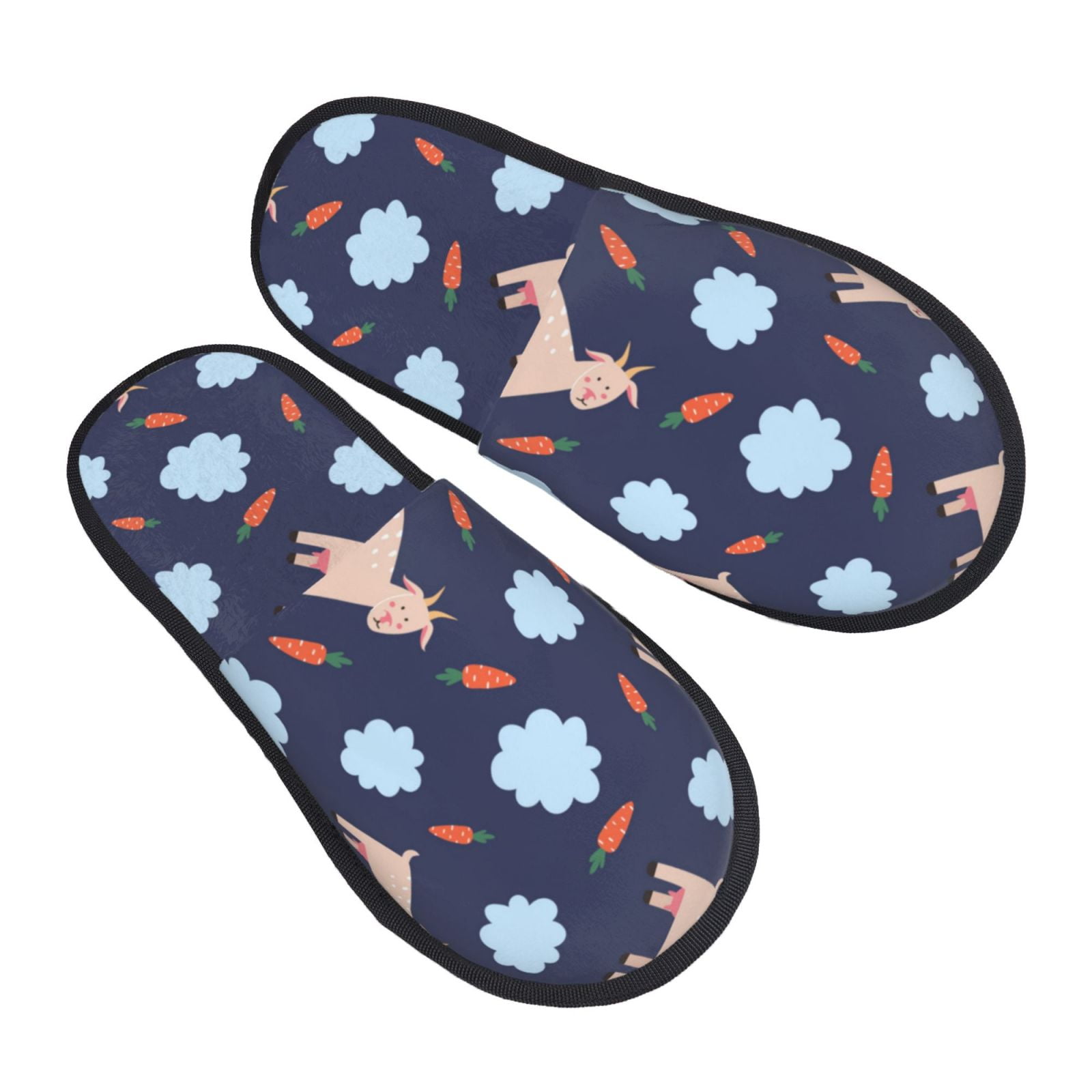 House Slippers for Women Men - Cartoon Funny Cute Goat Radish Soft ...