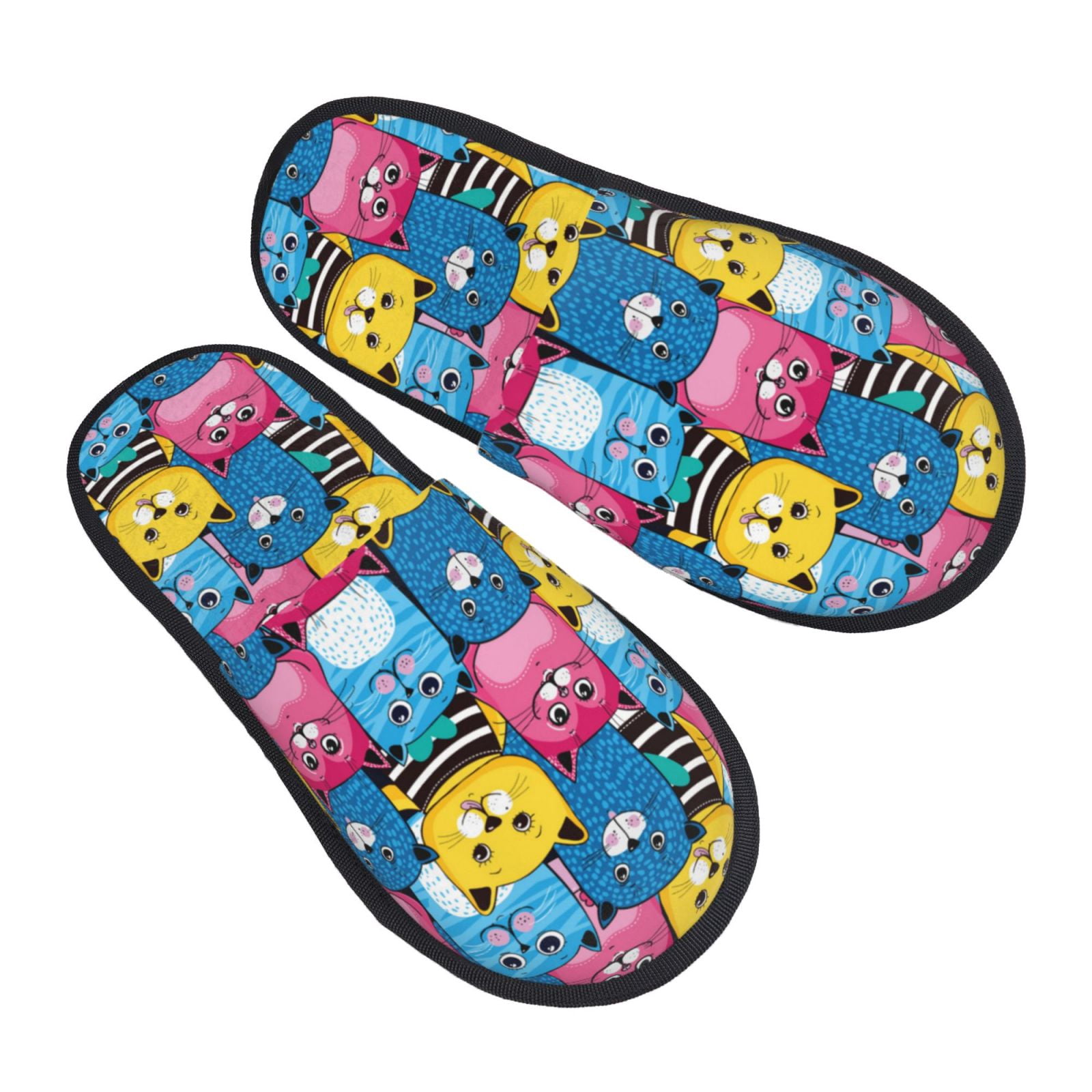 House Slippers for Women Men - Classic Colorful Cute Cartoon Cat ...