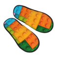 House Slippers for Women Men - Colorful Building Blocks Lightweight ...