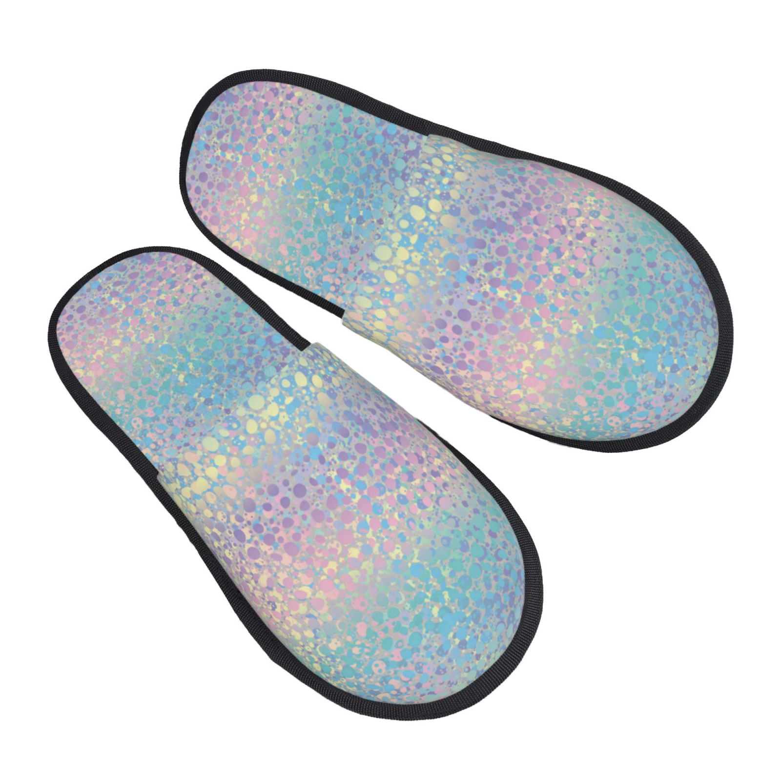 House Slippers for Women Men - Colorful lightning Pattern Soft House ...