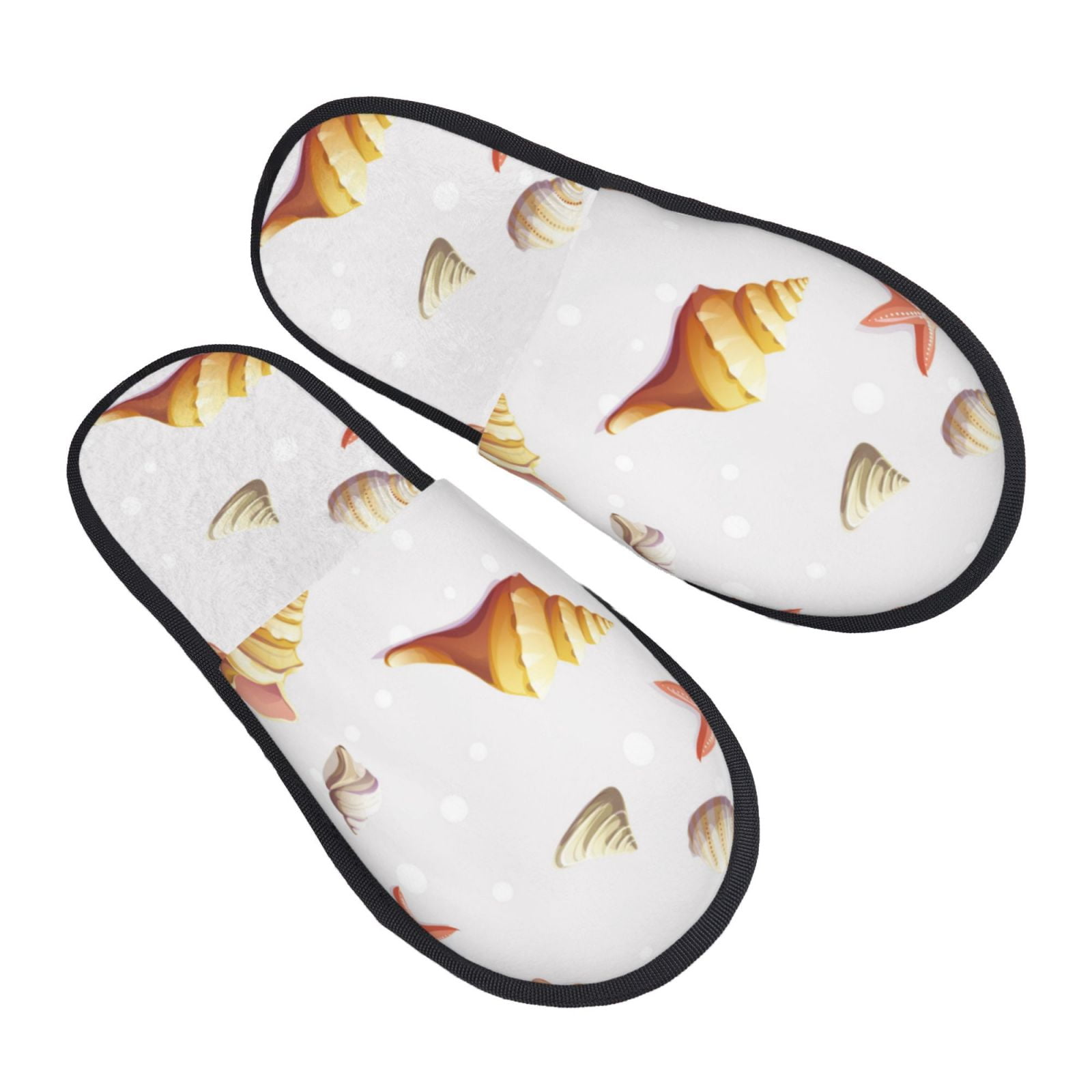 House Slippers for Women Men - Conch Shells Print No.902 Soft House ...