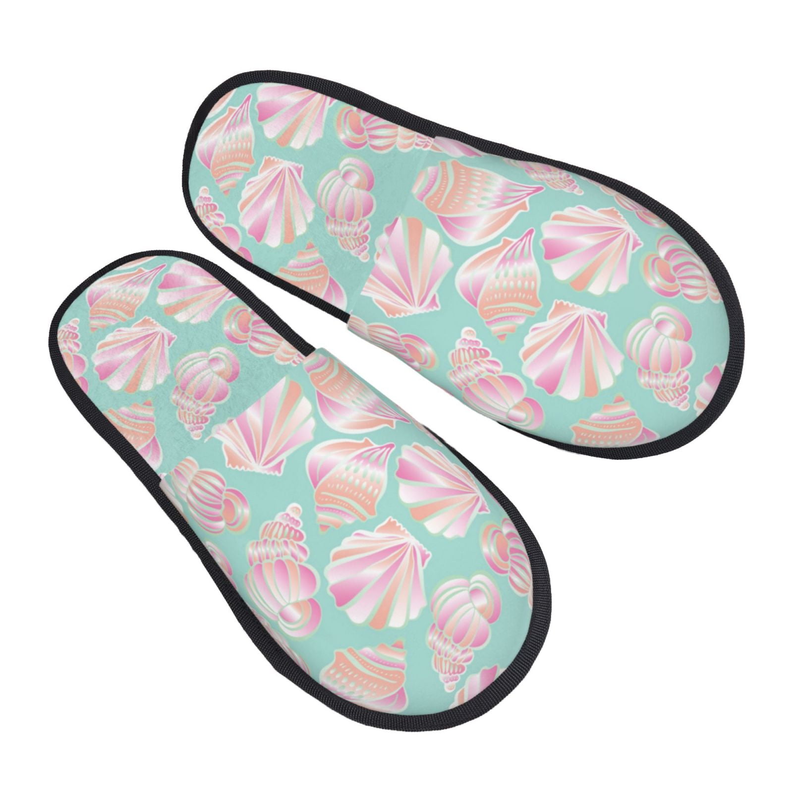 House Slippers for Women Men - Conch Shells Print No.9023 Soft House ...