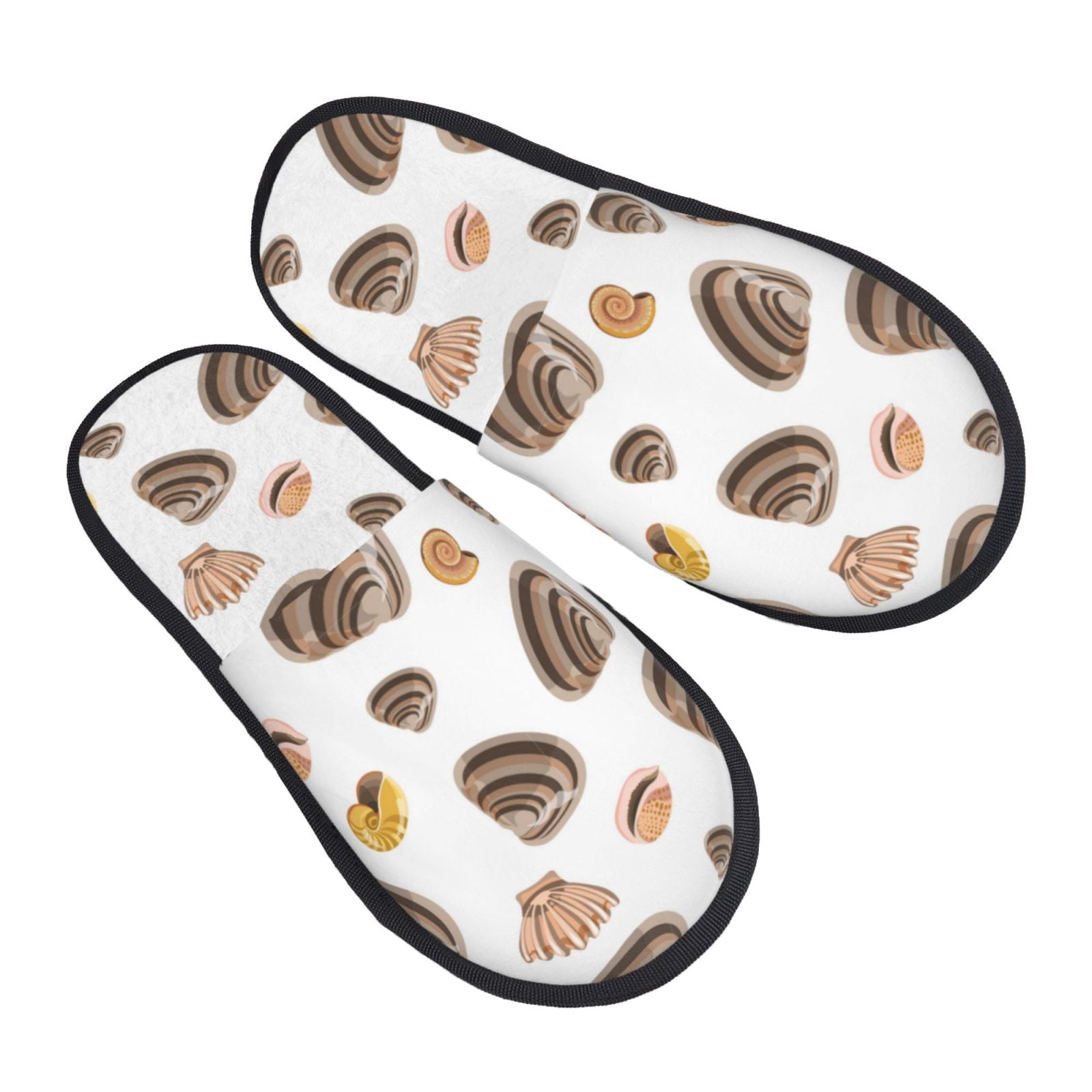 House Slippers for Women Men - Conch Shells Print No.9044 Soft House ...