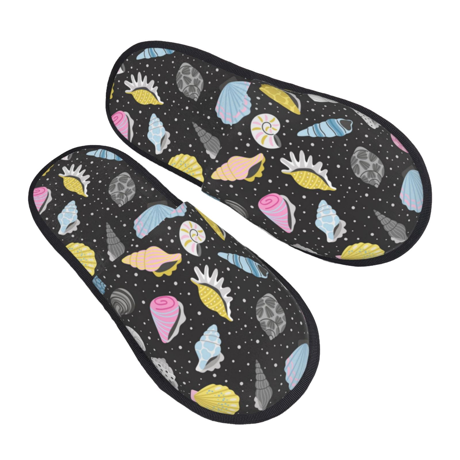 House Slippers for Women Men - Conch Shells Print No.9047 Soft House ...