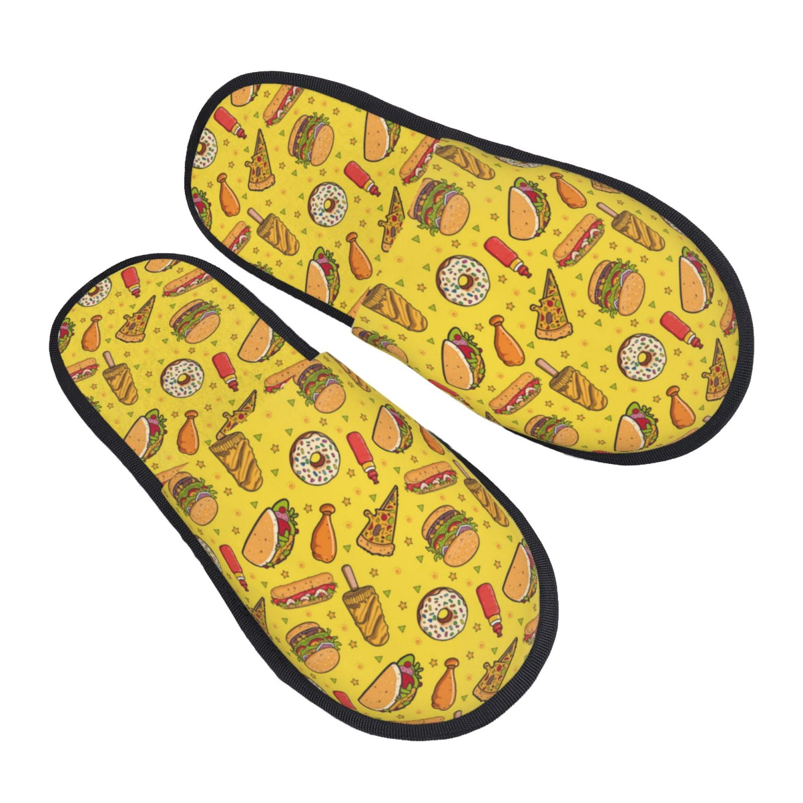 House Slippers for Women Men - Cute Food Ketchup Burger Lightweight ...