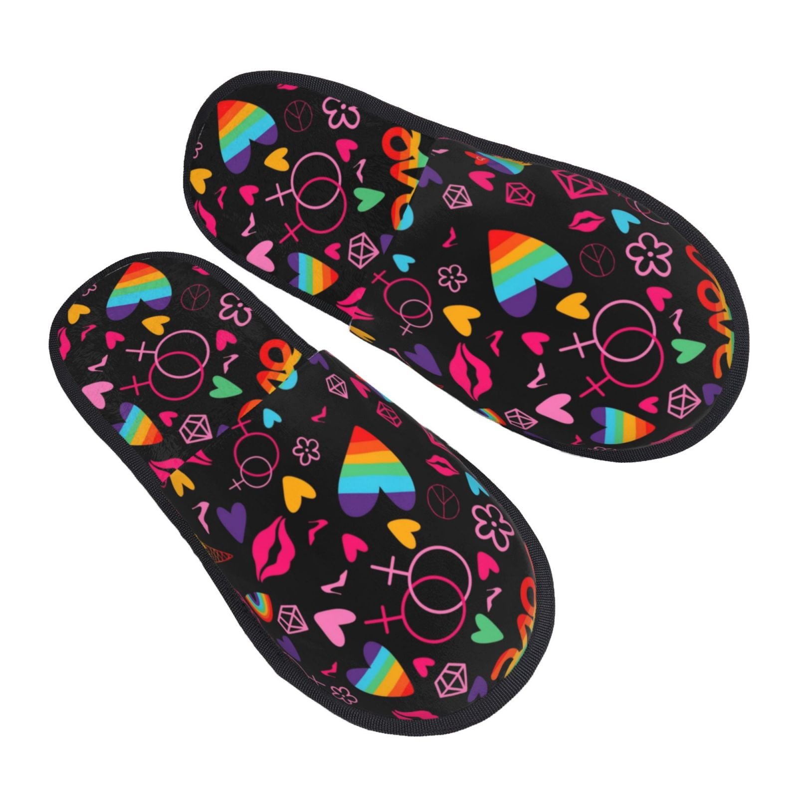 House Slippers for Women Men - Lgbt Rainbow For Pride Lightweight House ...