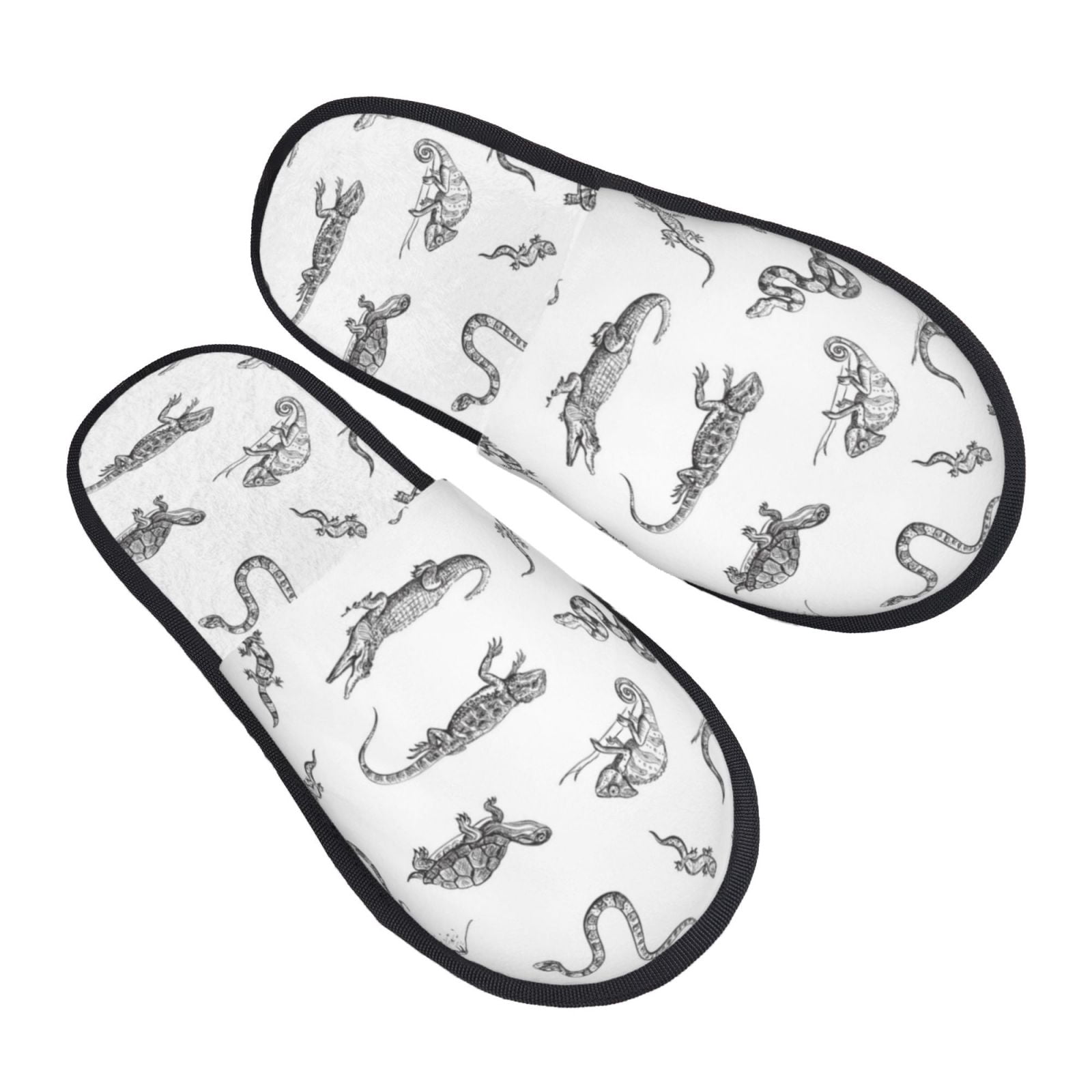 House Slippers for Women Men - Lizard Snake Turtle Crocodile ...