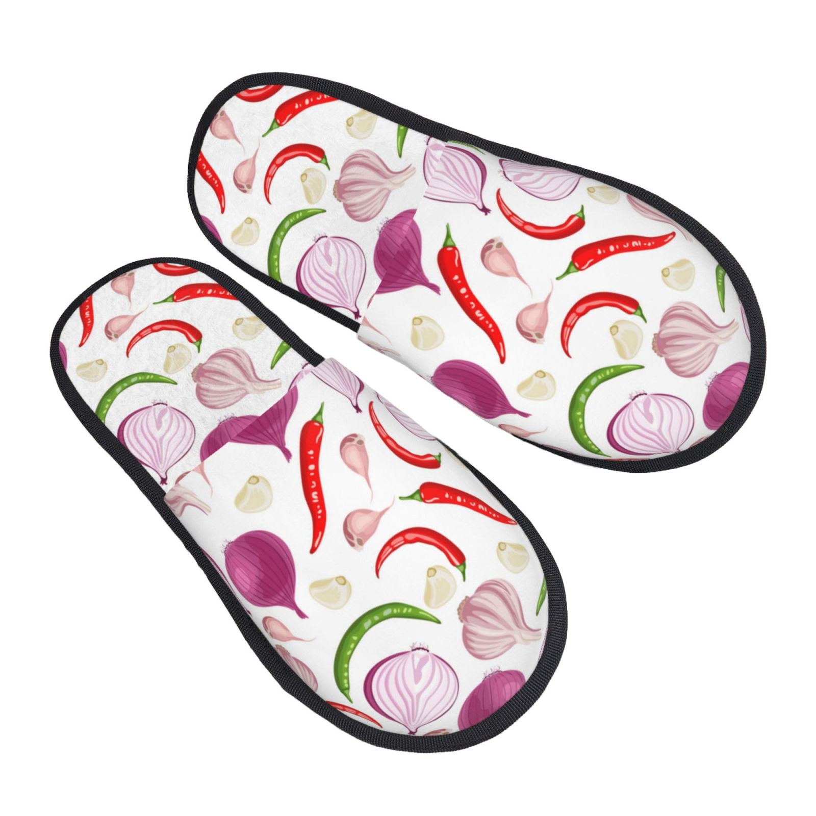 House Slippers for Women Men - Onion garlic bell pepper Lightweight ...