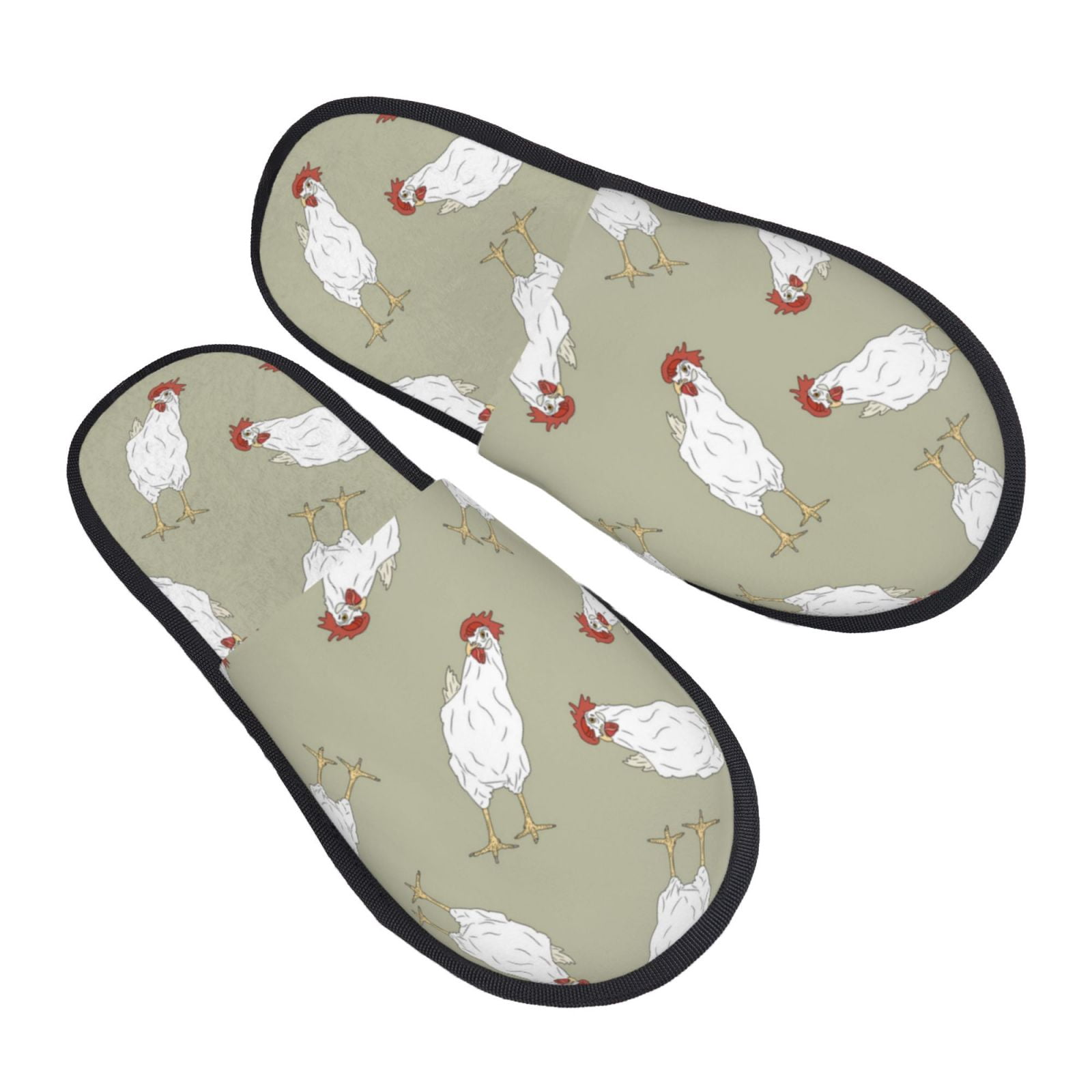 House Slippers for Women Men - Spirited Cartoon Cute Chicken Soft House ...