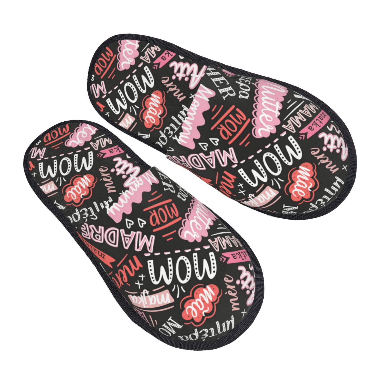 House Slippers for Women Men - Various Languages Mother Lightweight ...