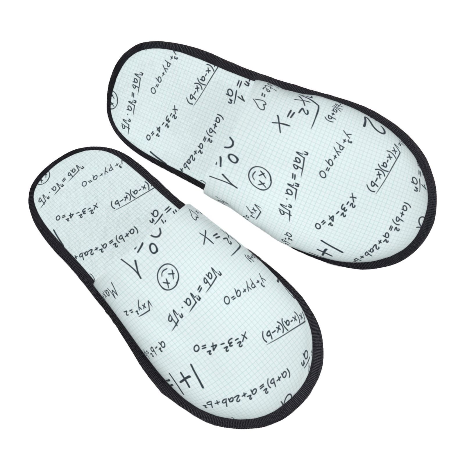House Slippers for Women Men - equation formula math Print Soft House ...