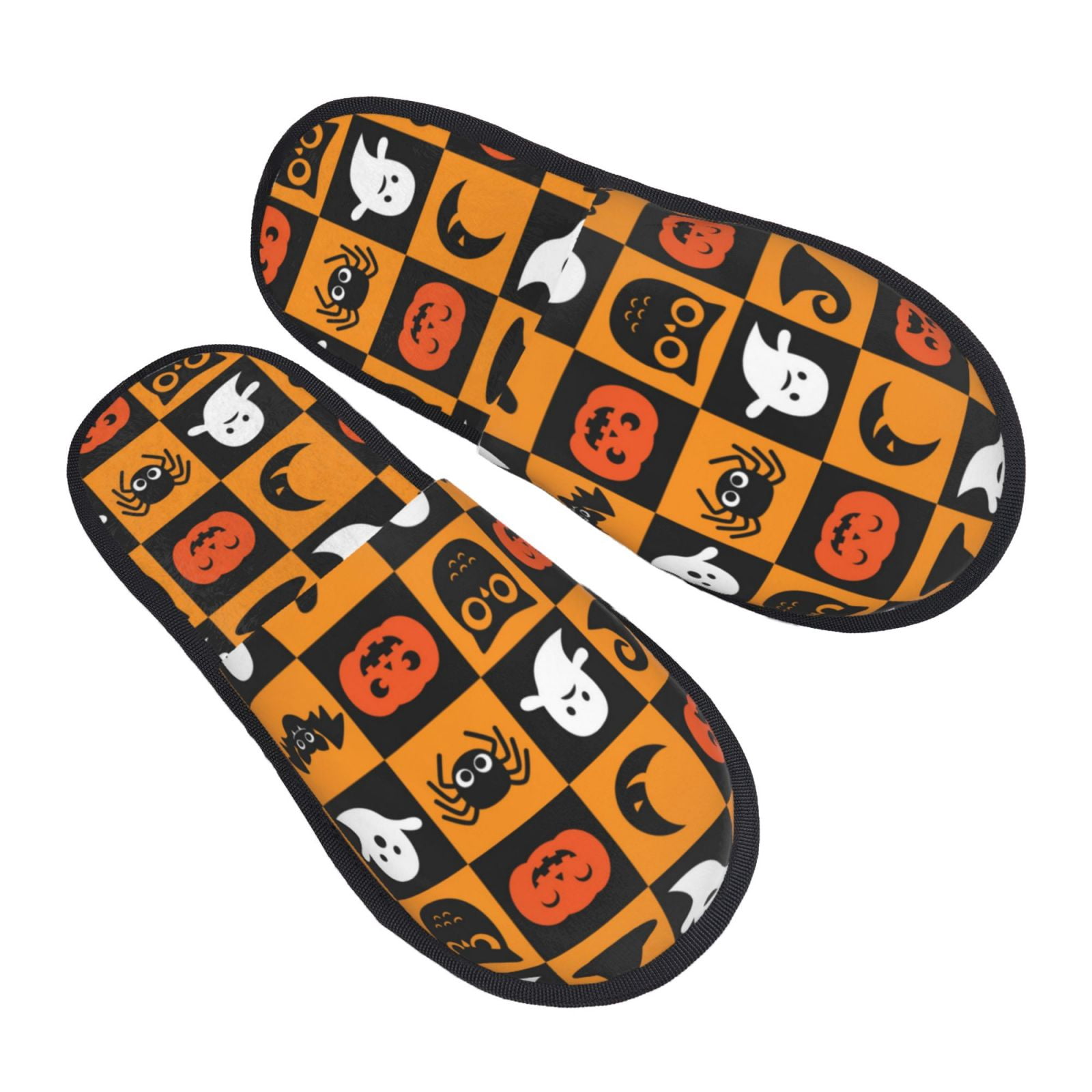 House Slippers for Women Men - halloween spiders bat hat Lightweight ...