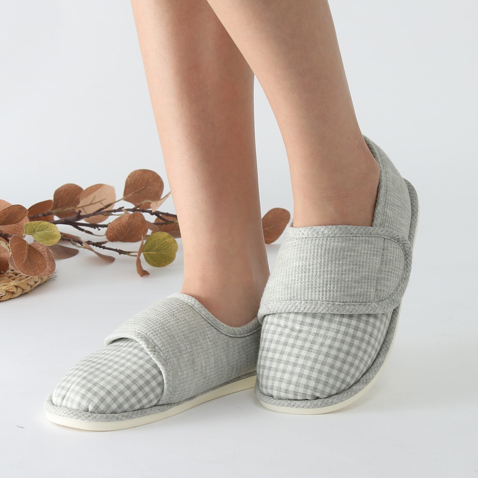 House Slippers for Woman Clearance Non- Flat Rhinestone Soft Plush ...