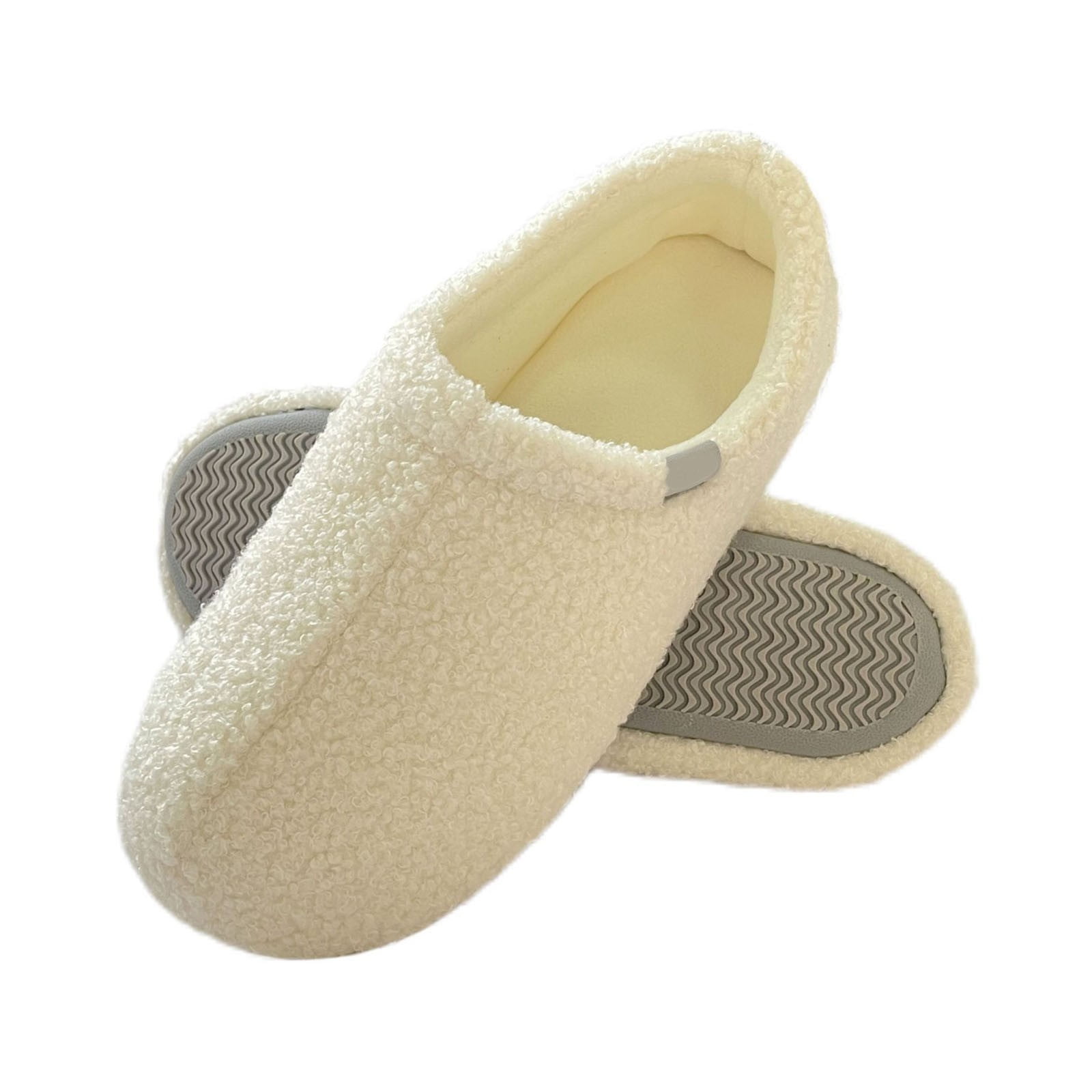 House Slippers for Woman Womens Fuzzy Memory Foam Loafer Slippers ...