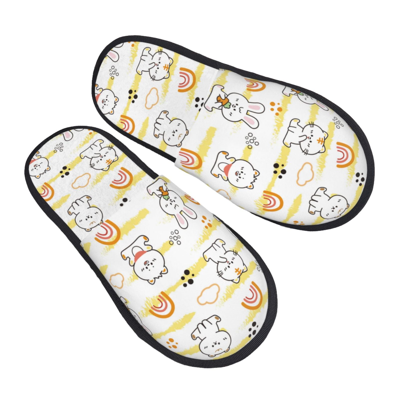 House Slippers for Women Men - Cartoon Cute Rabbit Tiger -标题2 - Walmart.com