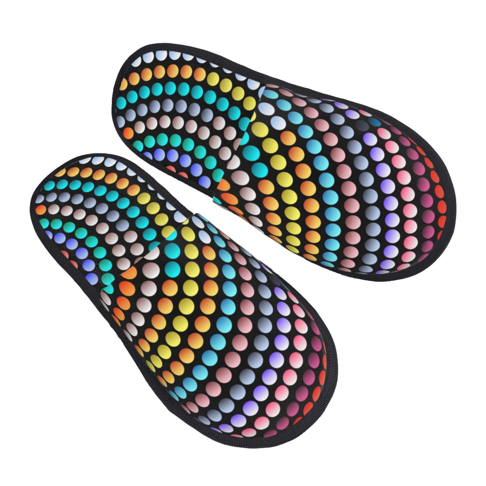 House Slippers for Women Men - Colorful Dot Pattern NO.A -标题2 - Walmart.com