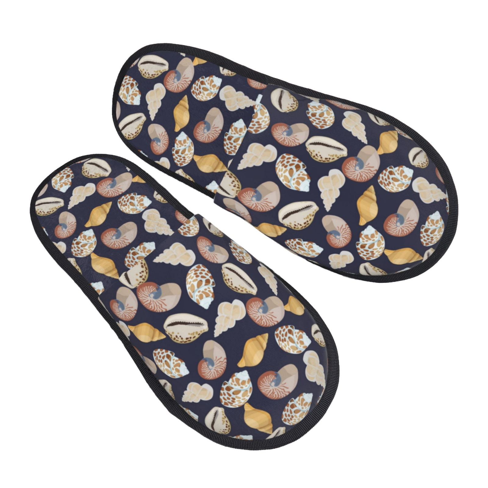 House Slippers for Women Men - Conch Shells Print No.906 -标题2 - Walmart.com