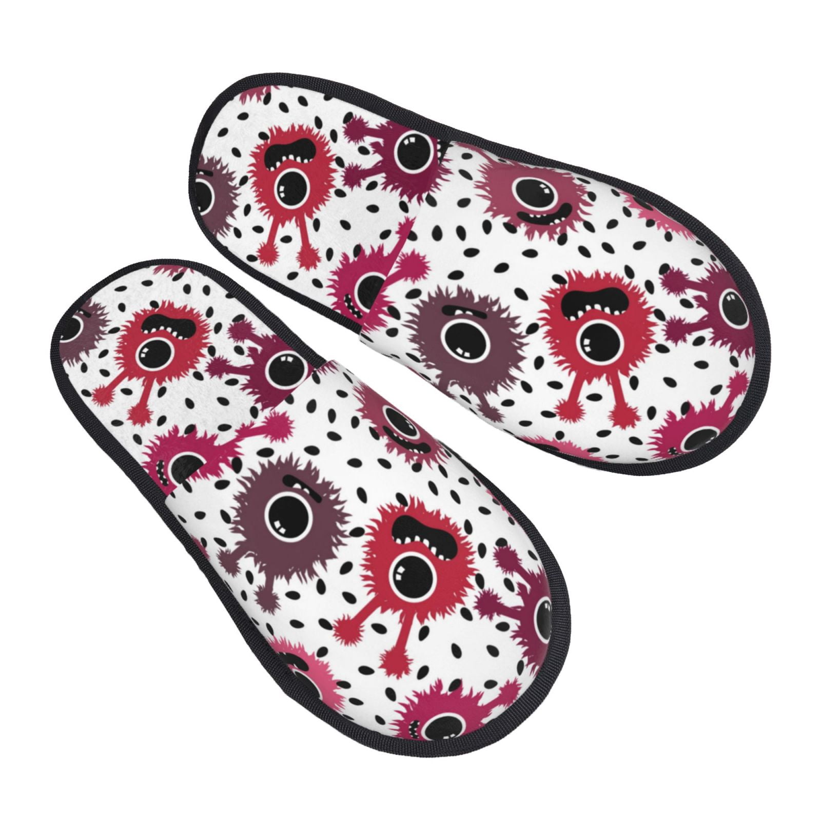 House Slippers for Women Men - Cute cartoon eyes red -标题2 - Walmart.com