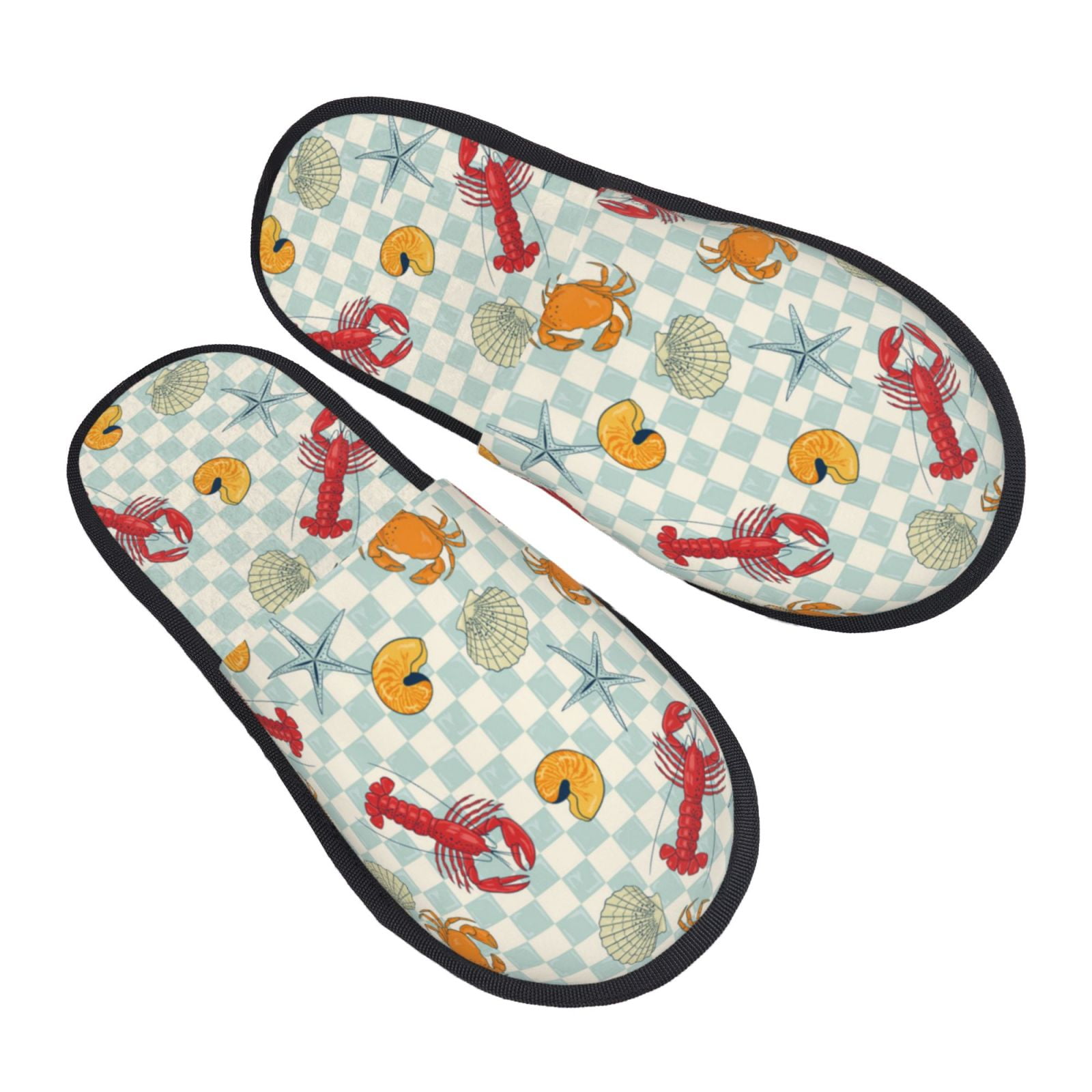 House Slippers for Women Men - Lobster Sea Shell -标题2 - Walmart.com