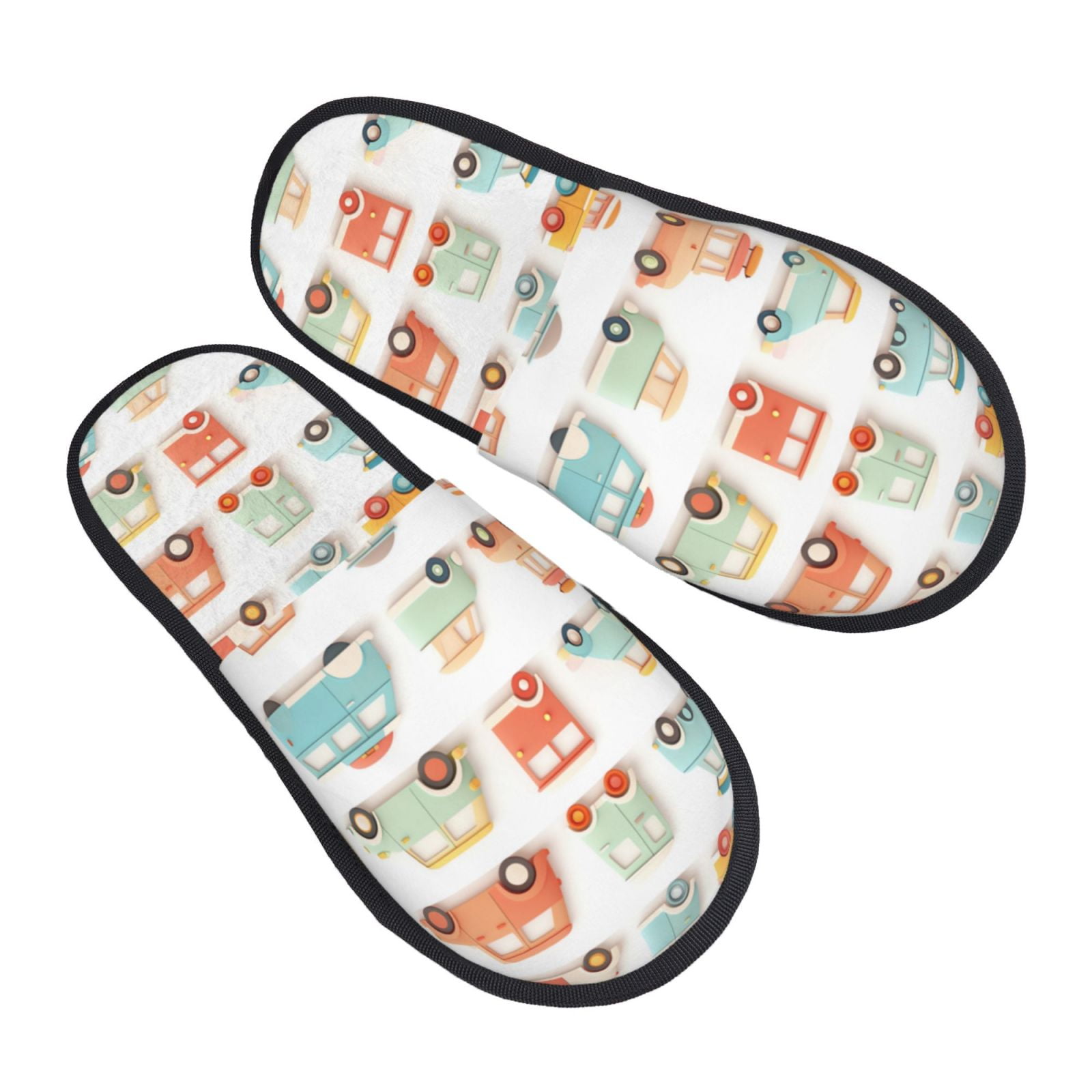 House Slippers for Women Men - cute cartoon SUV RV Soft House Shoes ...