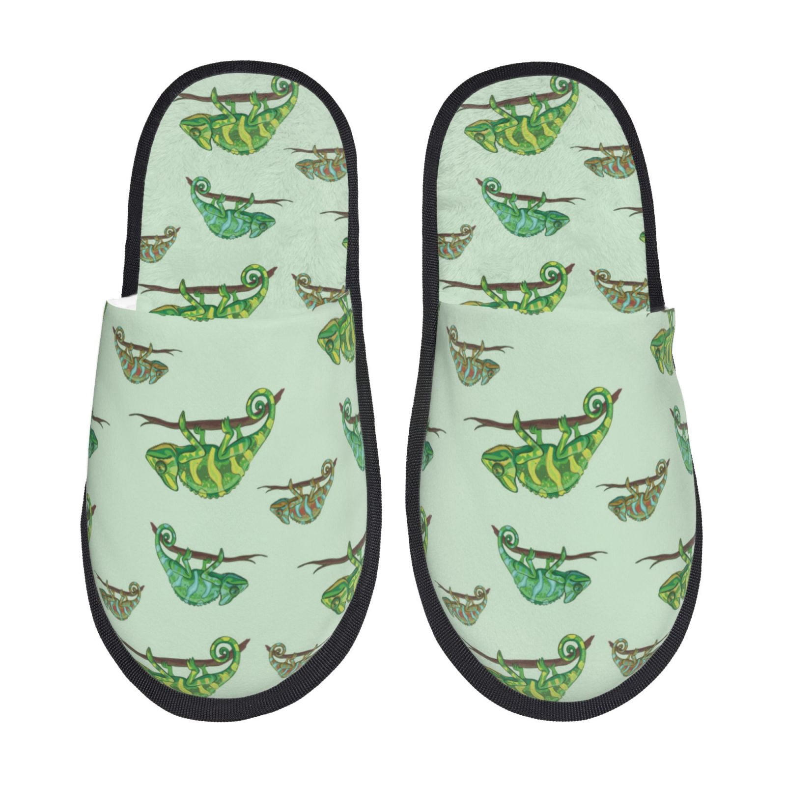 House Slippers for Women and Men cartoon chameleon cute lizard Comfy ...