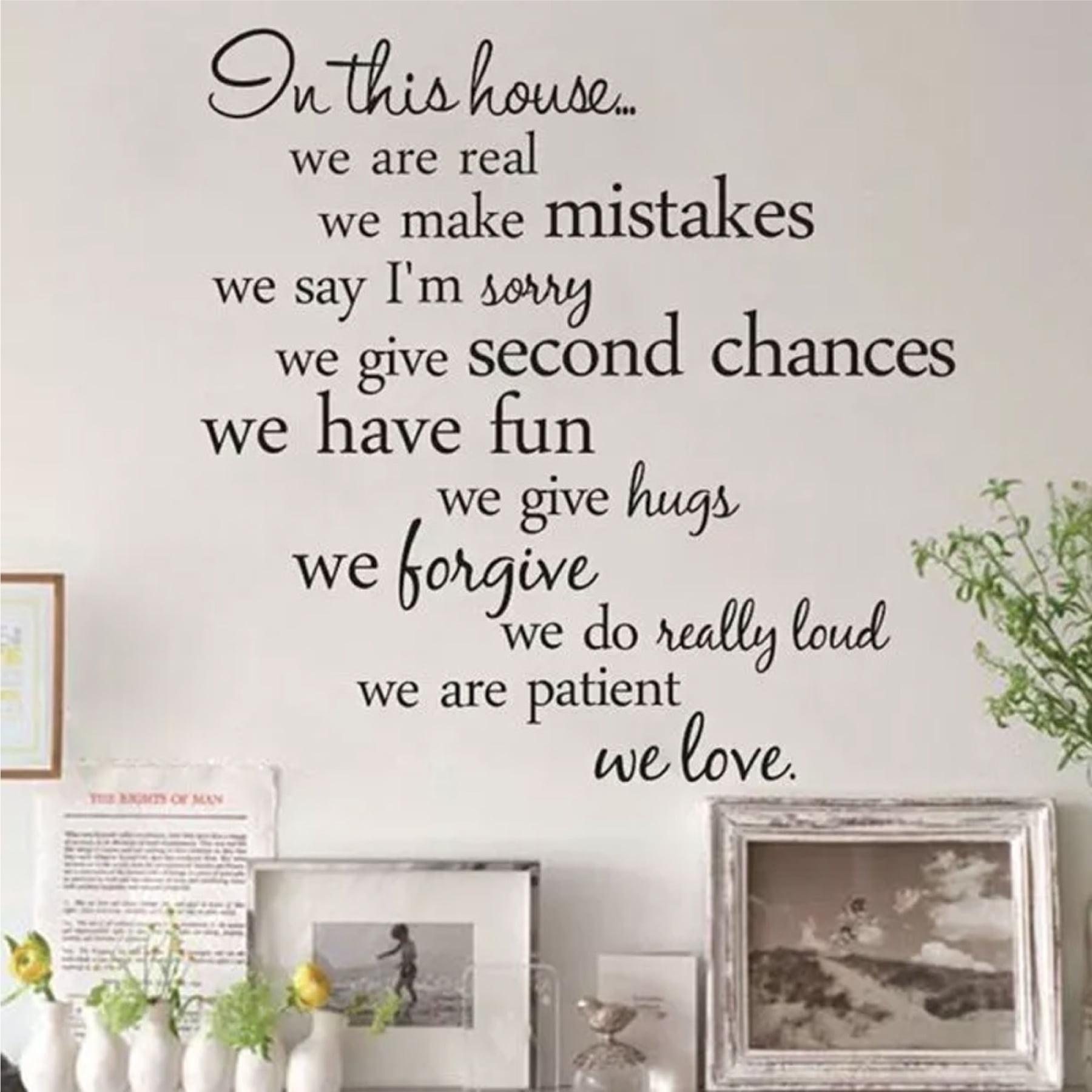 In This House Wall Art Vinyl Decal Inspirational Family Quotes & House ...