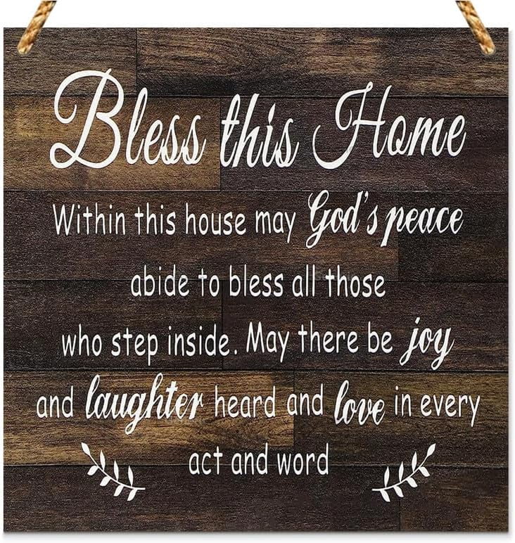 House Warming Gifts Bless this Home Wall Decor House Blessing Plaque ...