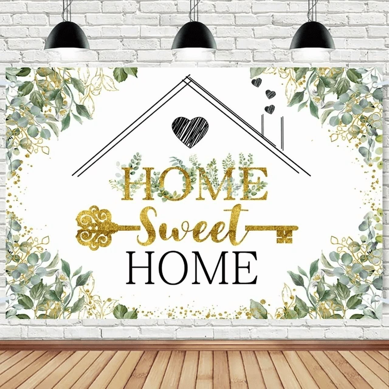 House Warming Party Decoration Banner Backdrop, Housewarming Home Sweet ...