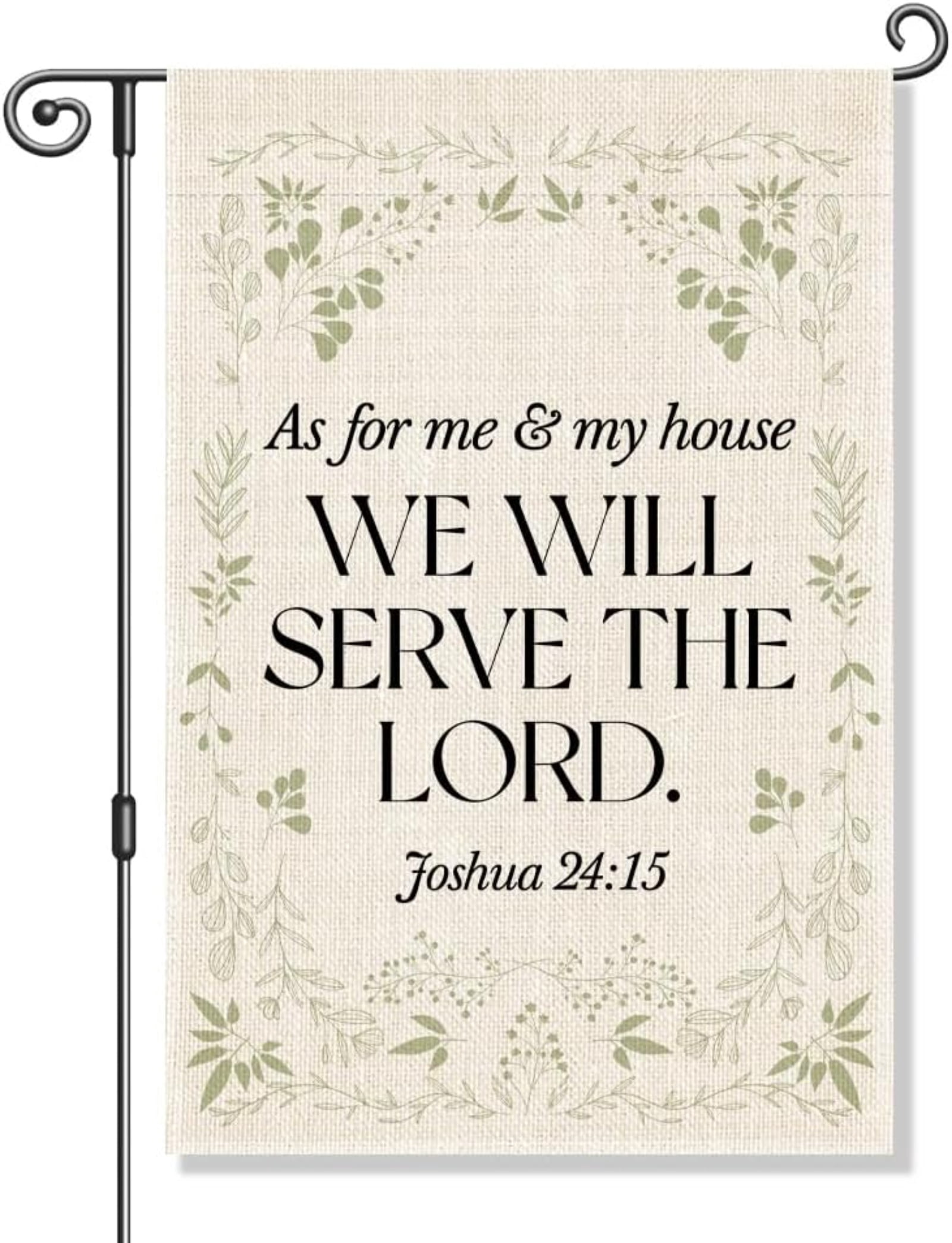 As For Me And My House We Will Serve The Lord Bible Verse Garden Flag ...