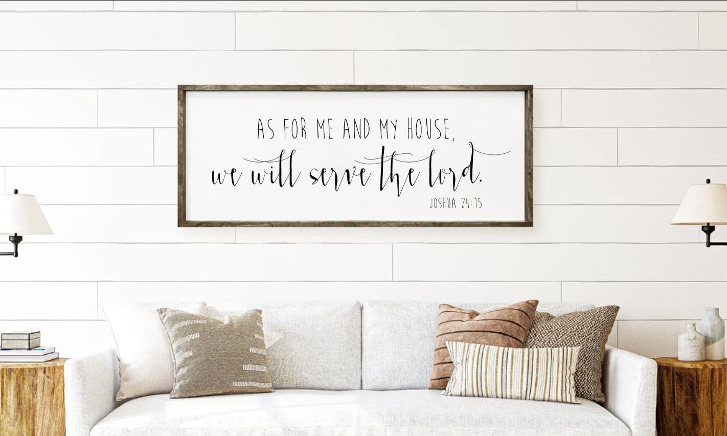 As For Me And My House We Will Serve The Lord Sign, Scripture Wall Art ...