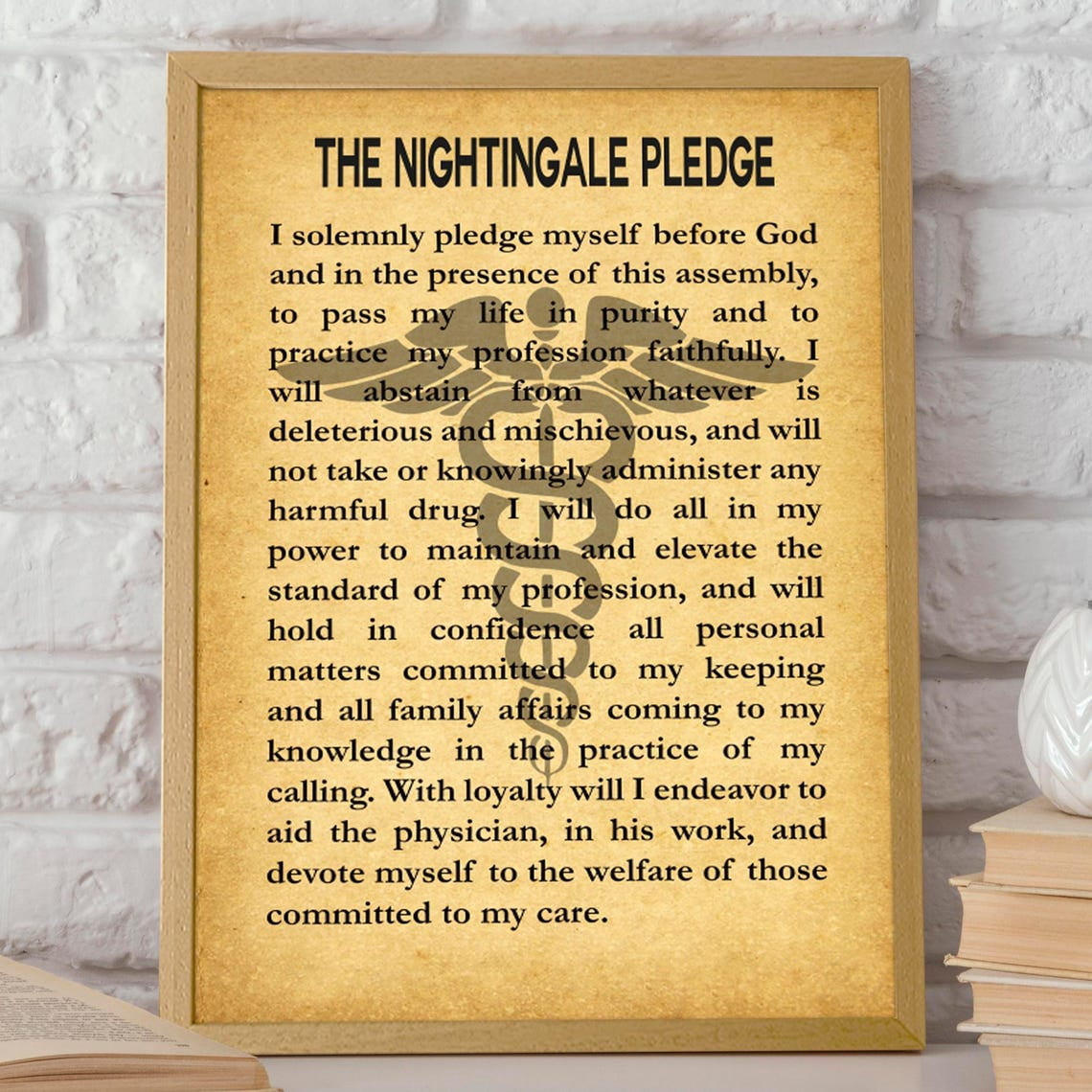 Nurse'S Pledge Nurse Graduation Gift Florence Nightingale Pledge Modern ...