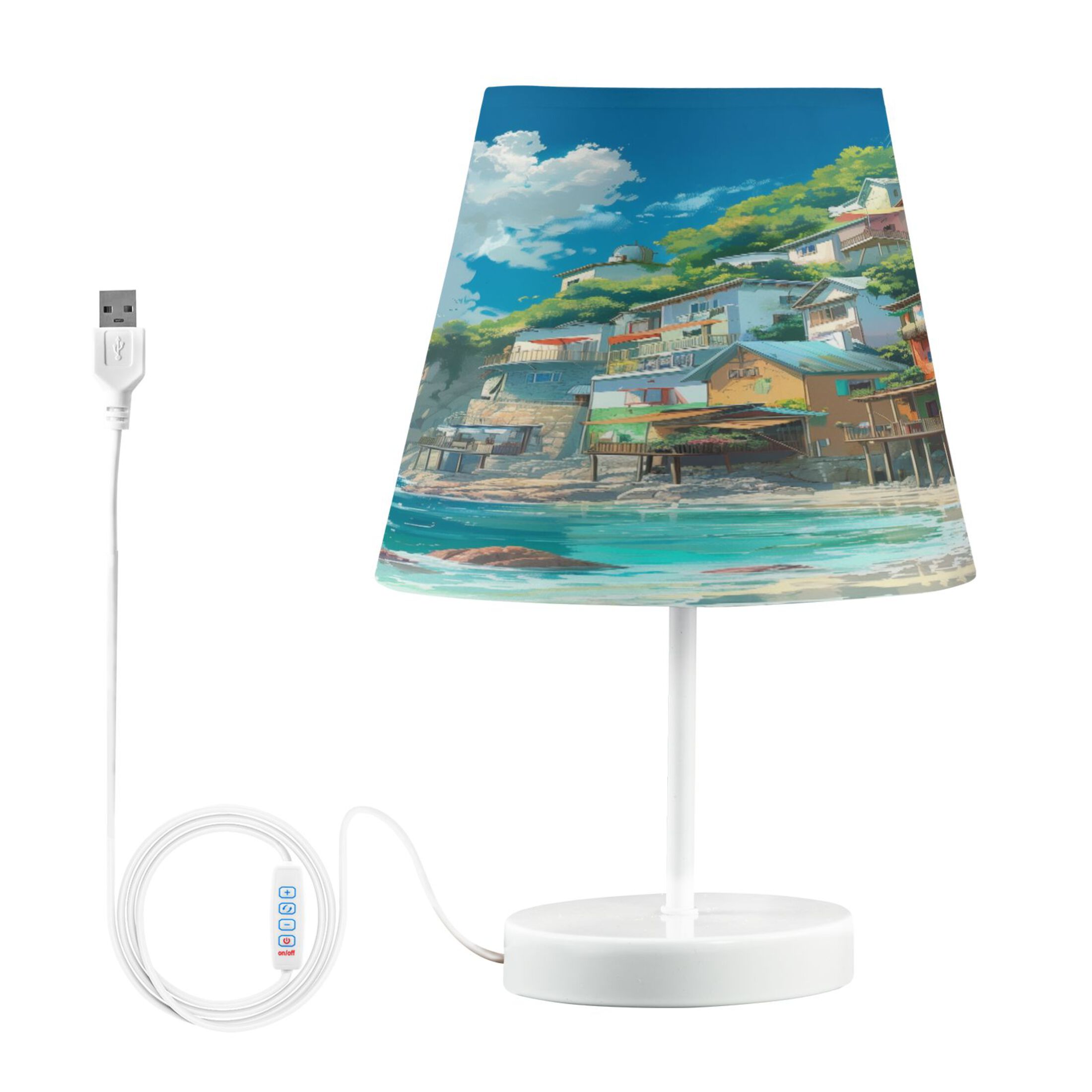 House by Seaside Desk Lamp LED Table Nightstand Lamps with 3 Color ...