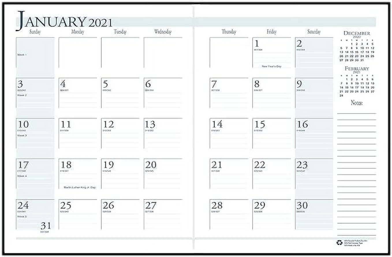 House of Doolittle 2021 Economy Calendar Planner, Monthly, Black Cover ...