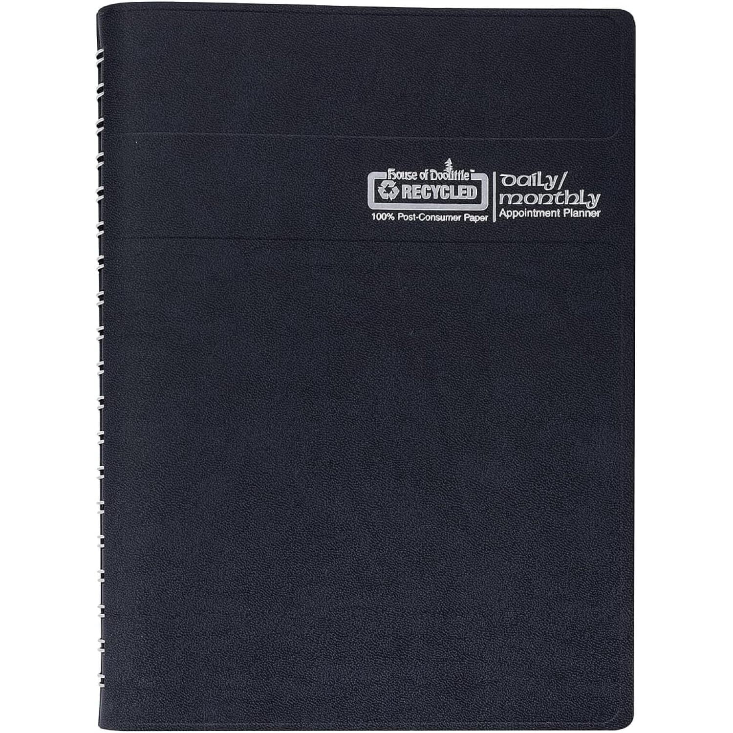 House of Doolittle 2024 Daily And Monthly 24-7 Planner Calendar, Black ...