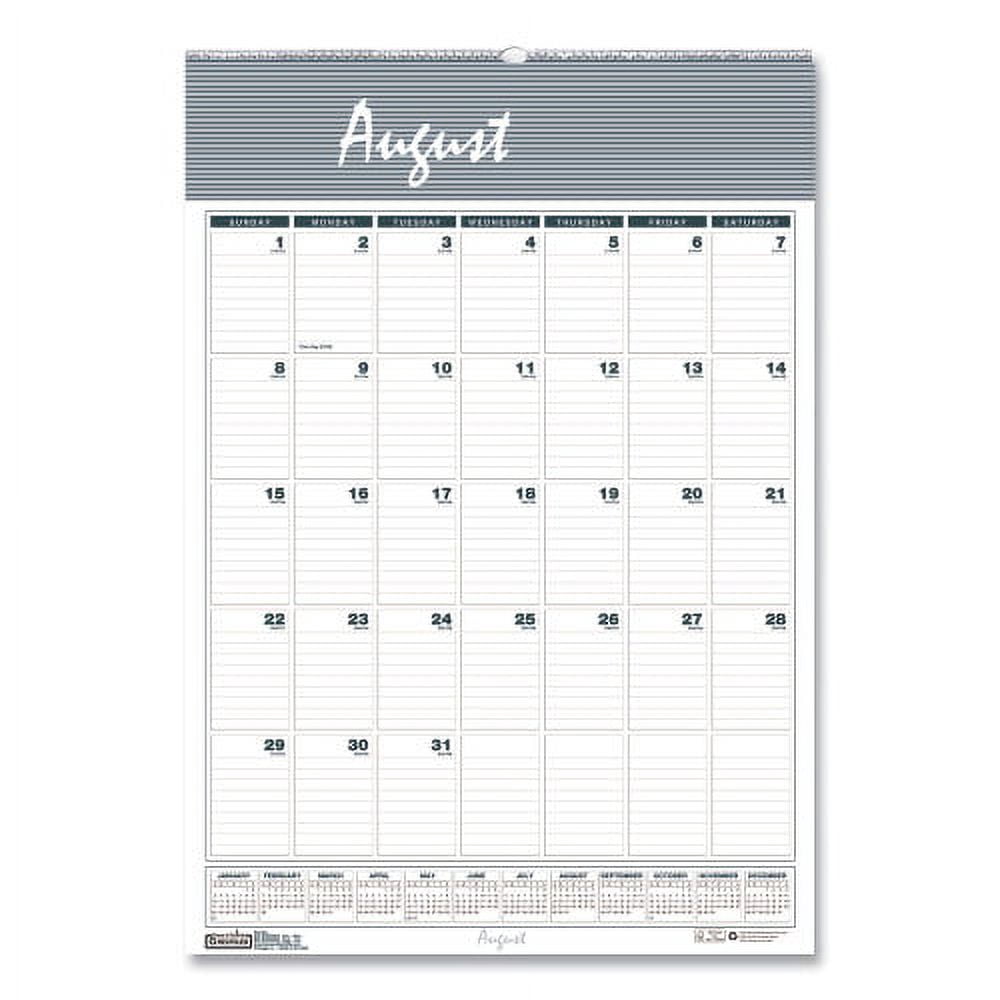 House of Doolittle Academic Year Bar Harbor Recycled Wirebound Monthly ...
