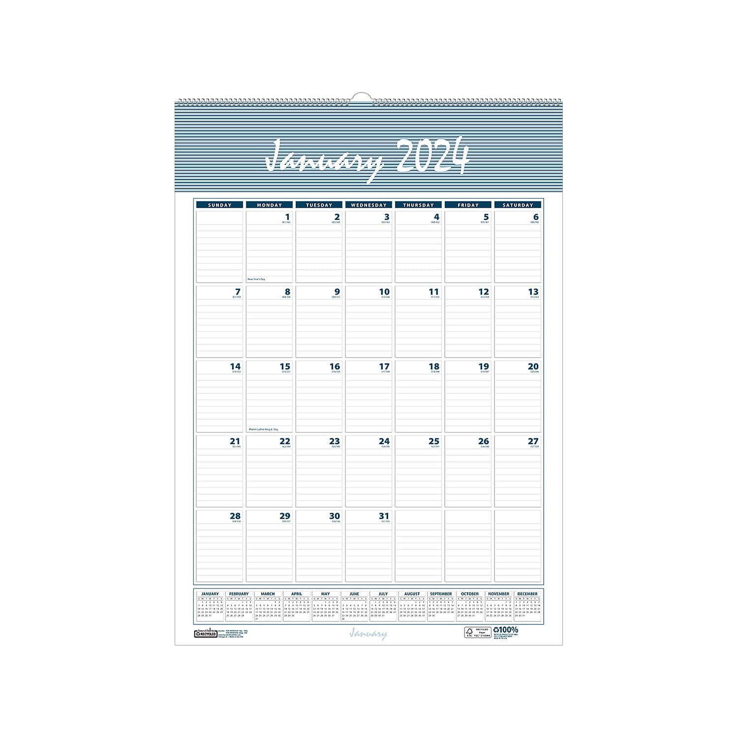 House of Doolittle Bar Harbor Wirebound Monthly Wall Calendar 22x31.25 ...