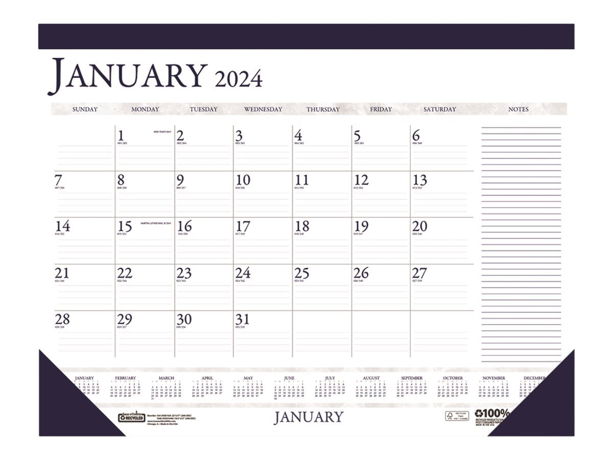 House of Doolittle - Compact desk pad calendar - desktop - 2024 - month ...