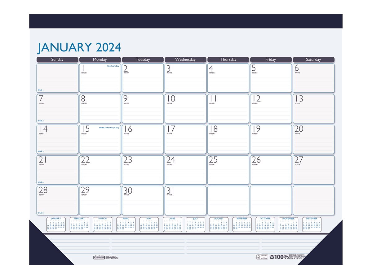 House of Doolittle - Contemporary monthly desk pad calendar - desktop ...