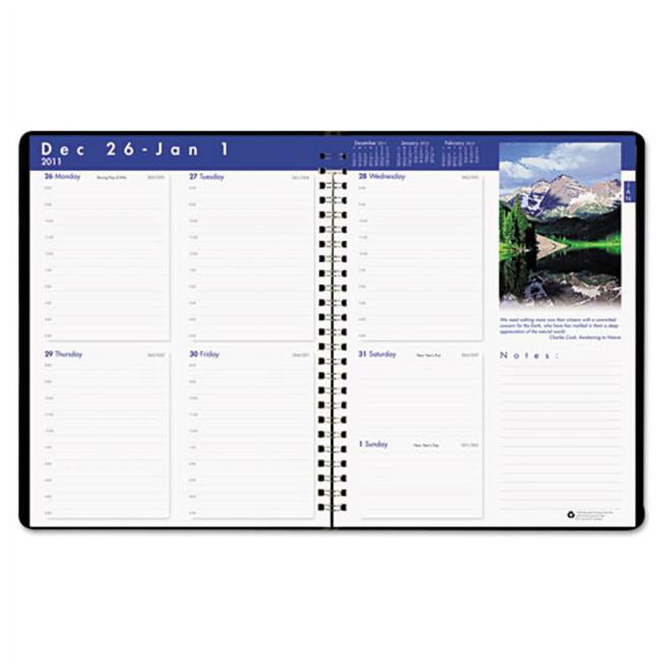 House of Doolittle Earthscapes Weekly Planner - Black - Walmart.com