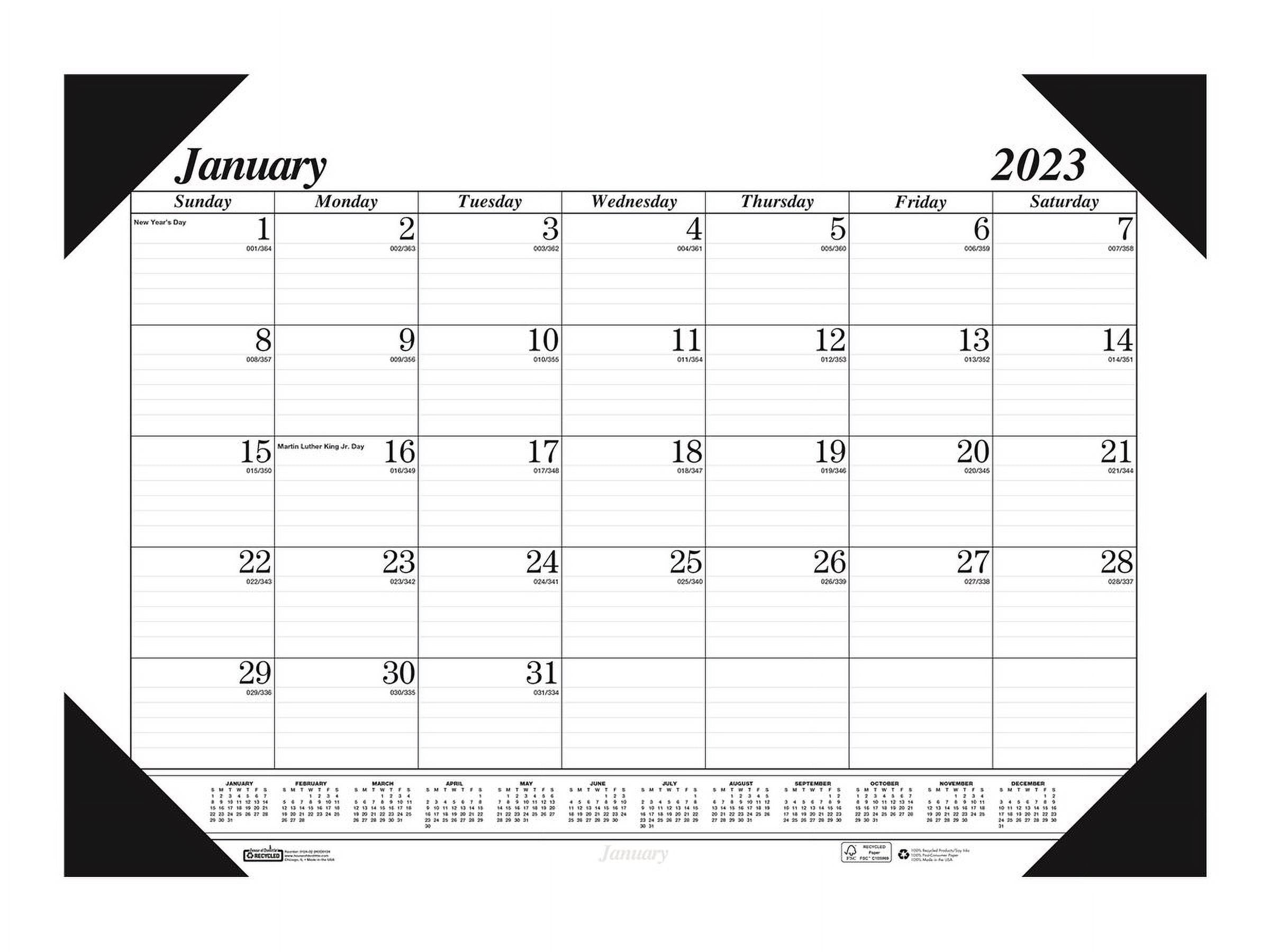 House of Doolittle Economy 124-02 - Compact monthly desk pad calendar ...